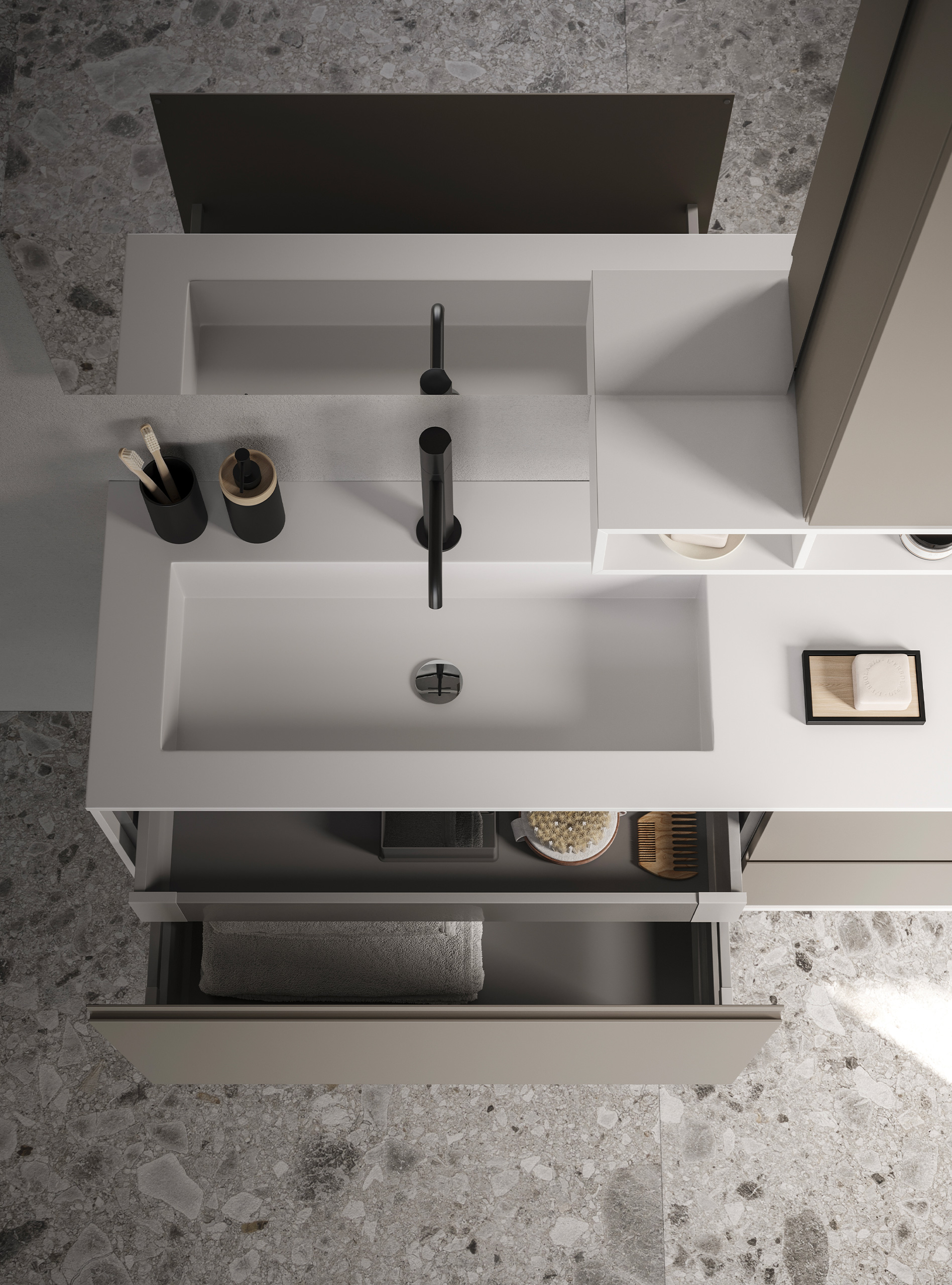 Arrivano le finiture ho.me plus in melaminico colore - Arbi Arredobagno